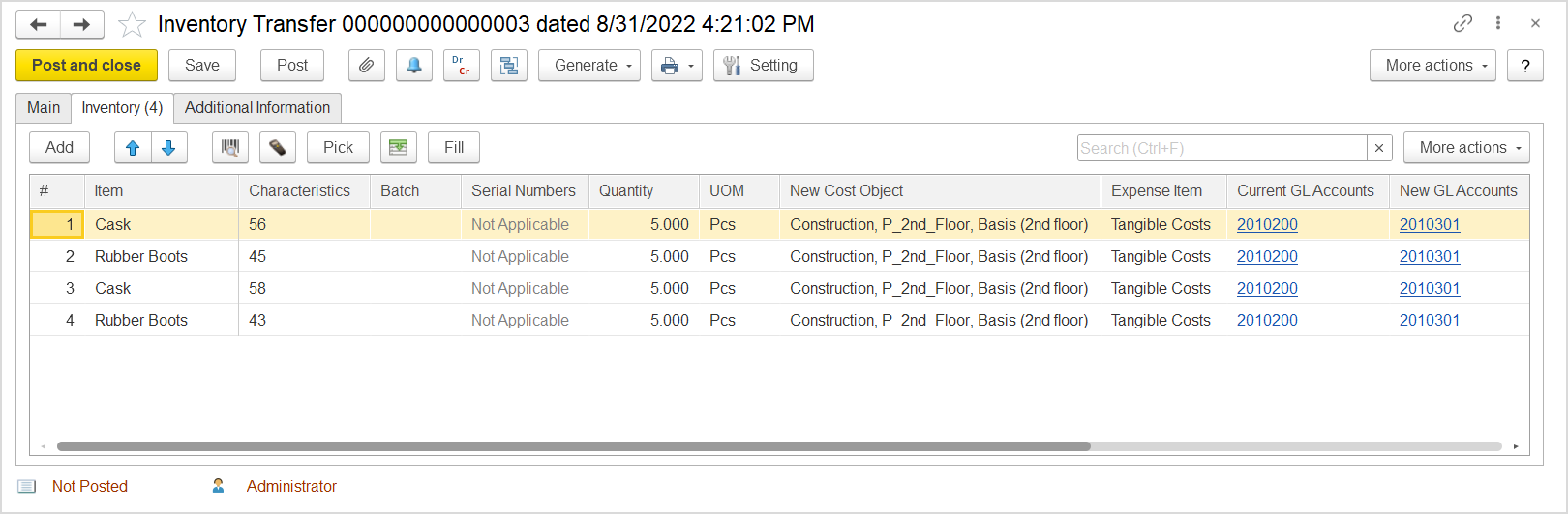 5.2.4.2. Creating an Inventory Transfer. The Inventory tab - FirstBit User Guide - Confluence ...