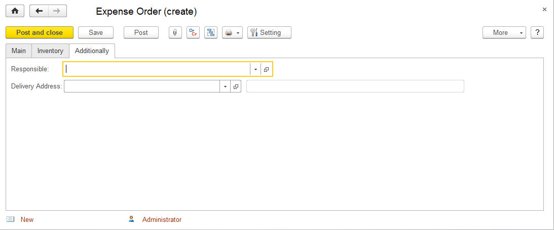 5.2.3. Создание и редактирование документа «Расходный ордер». Вкладка «Дополнительно» - FirstBIT ...