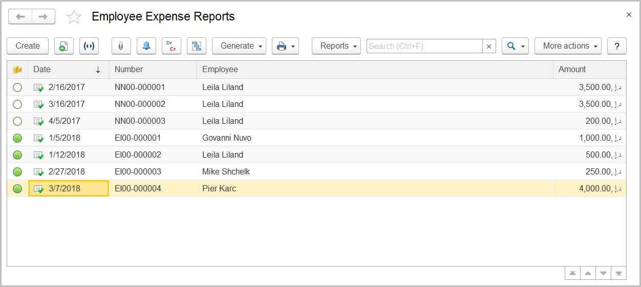 6.3.3. Employee Expense Reports - FirstBit User Guide - Confluence FirstBit