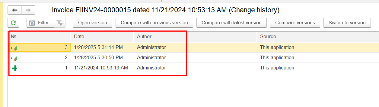 Tracking changes in documents (change history analysing) - FirstBit Hotline Knowledge base ...
